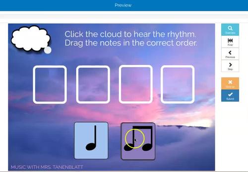 Boom Cards Sky High Rhythm: Quarter and Eighth Notes | TPT