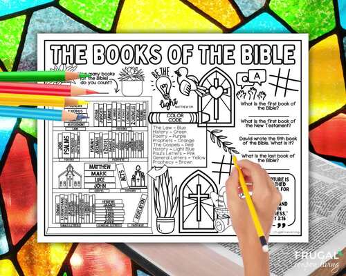 66 Books of the Bible Activity Mats, Sections of Old & New Testament ...