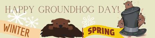 Groundhog Day ANIMATED Virtual BANNER | GOOGLE CLASSROOM BANNER | TpT
