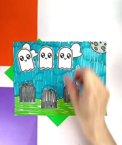 Counting Ghosts Halloween Math Craft art Craftivity Fall No Prep Cut ...