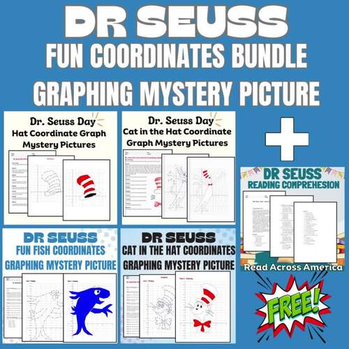 Dr Seuss Day Math Activity Graphing on the Coordinate Plane Bundle ...
