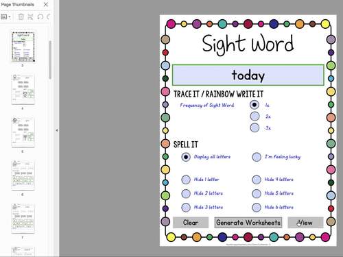 Editable Sight Word Worksheets by Catherine S | Teachers Pay Teachers