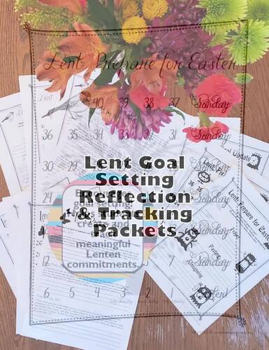 Lent Countdown & Goal Worksheets with Matthew 6 | Writing & Bible ...