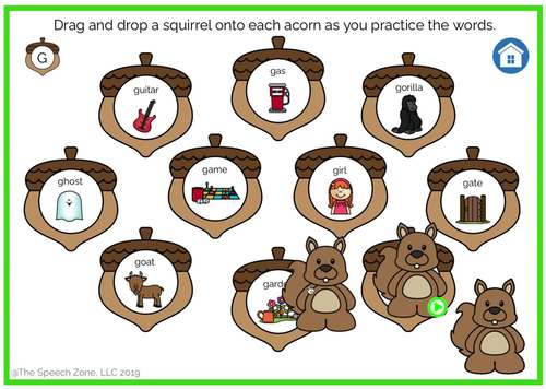 Speech Therapy Boom Cards Fall Acorn Articulation by The Speech Zone