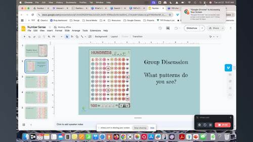 1-100 Number Sense Bundle | Digital Slides + Desk Charts | FREE BLOOKET