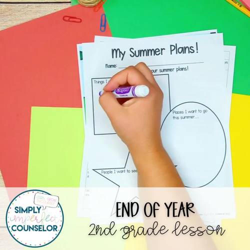 End of the Year School Counseling Lesson | Summer Plans | TPT