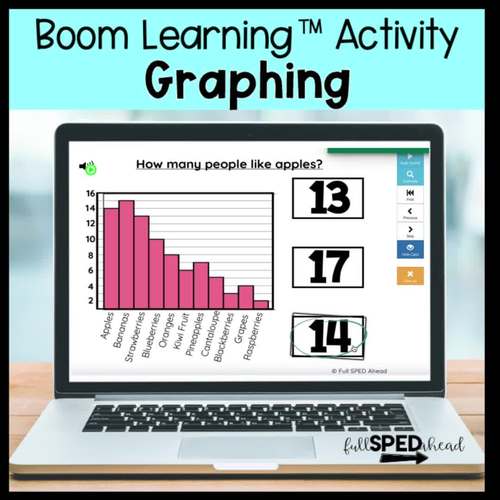 Math Interpreting Graphs & Data Boom™ Cards Activity | TPT
