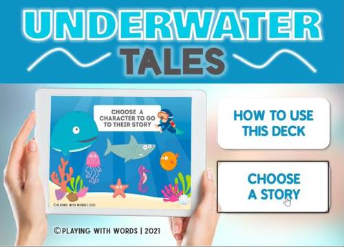 Underwater Story Elements and Comprehension - BOOM CARDS™ | TPT