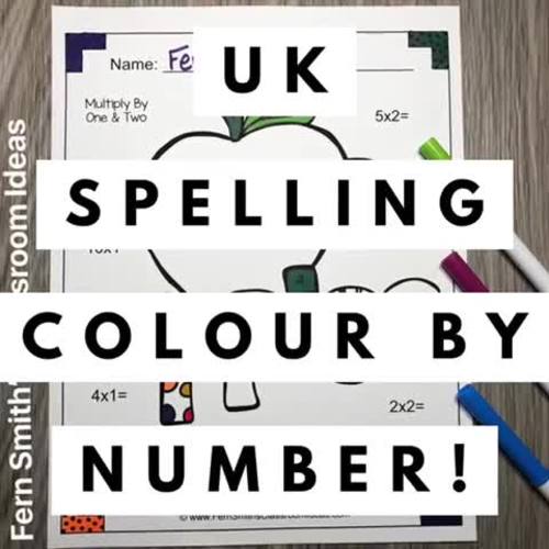 Fall Apples Colour By Number Multiplication and Division UK Version Bundle