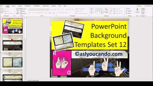 ASL PowerPoint Background Designs - Set 12 by aslyoucando | TPT