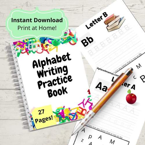 Alphabet Worksheets, Alphabet Tracing, ABC Tracing Book by Aplace4mamas