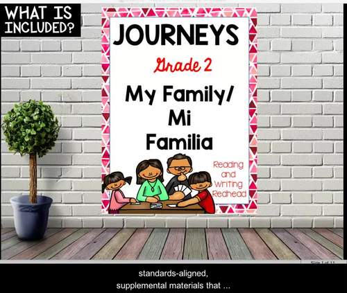 My Family Mi Familia Journeys Second Grade Week 2 | TpT