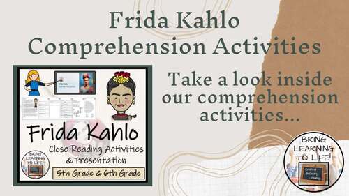 Frida Kahlo Close Reading Passage & Comprehension Activities | 5th–6th ...