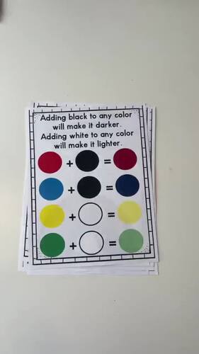 Primary and Secondary Colors Science Mini Unit by Mrstessierkindergarten
