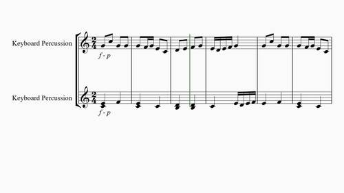 Swallowtail duet for two bells or xylophones by We-Teach-Music | TPT