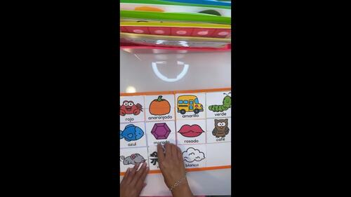Colors File Folder Games - English & Spanish by The Bilingual Rainbow