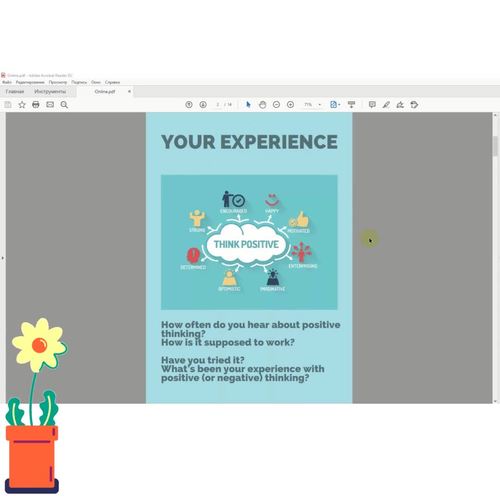 Positive Thinking. ESL Workbook. Critical Thinking by EslMaterialsKr