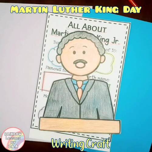 Martin Luther King Day | Martin Luther King Jr Writing Craft | MLK ...