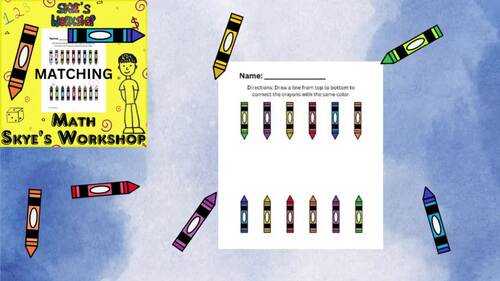 Matching Crayons BUNDLE by Skye's Workshop | TPT