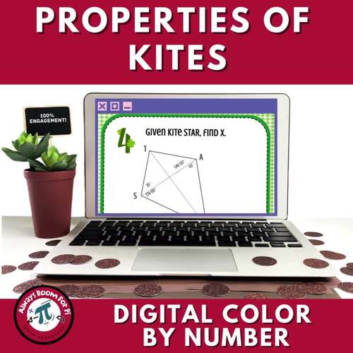 Properties of Kites Digital Color By Number by Always Room For Pi