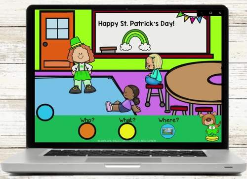 St. Patrick's Day Speech Therapy Activities for Language, Boom Cards