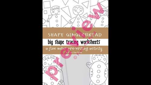 Gingerbread Coloring Pages Tracing 2D Shapes by From the Pond | TPT