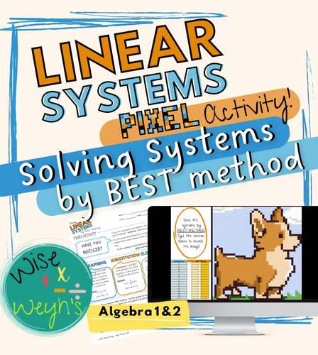 Solving Linear Systems by BEST Method PIXEL Activity! | Algebra 1 ...