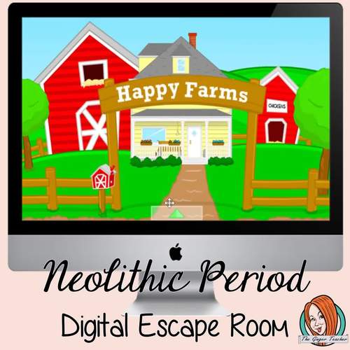 Neolithic Stone Age Escape Room Boom Cards by The Ginger Teacher