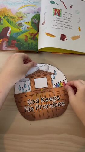 Noah's Ark Bible Story Rainbow Spinner English AND Spanish | TPT