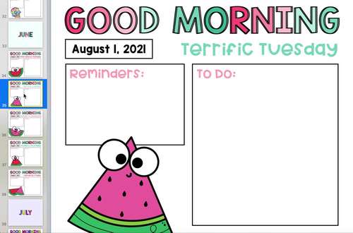Daily Agenda and Welcome Slides | Morning Work Slides | EDITABLE by ...