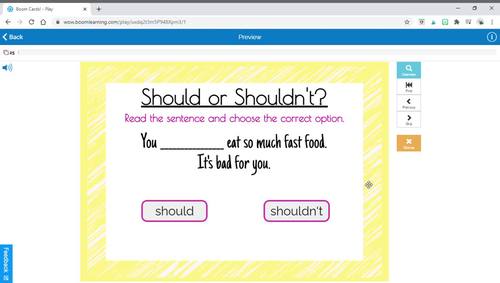 Should or Shouldn't? Modal Verbs Boom Cards by Love 2 Learn English