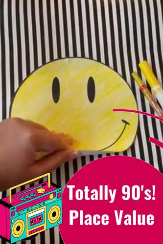 Smiley Face Math Place Value Craft by The Teaching Diva Corner | TPT