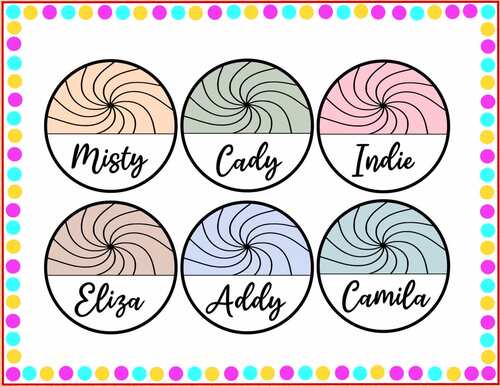 Boho Student Name Tags, No Prep Name Labels, Cubby Labels, Nursery Tags