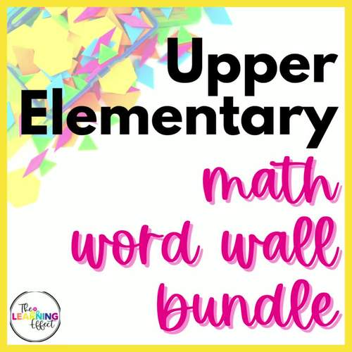 Upper Elementary Math Word Walls BUNDLE | Printable Vocabulary Cards ...