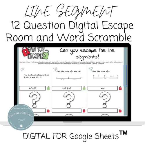 Line Segment Digital Activities by Midwestern Math Teacher | TPT