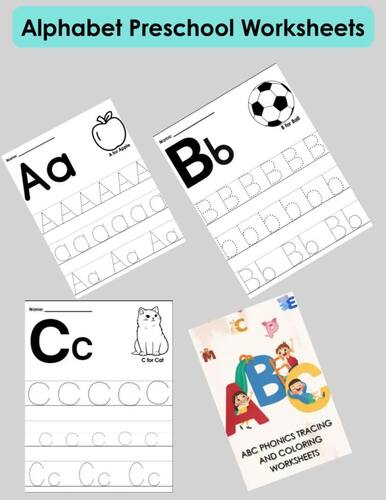 A-Z Alphabet Tracing Worksheets for Preschool – Uppercase & Lowercase ...