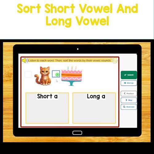Short And Long Vowel Sort Boom Cards | Digital Resource by Limes and Lemons