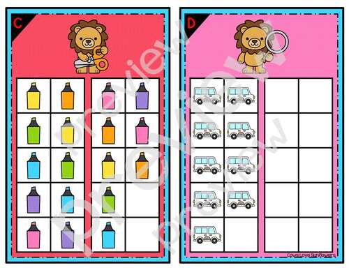 School Lions - Double Ten Frames Math Scoot Activity 0 to 20 - Teen Numbers