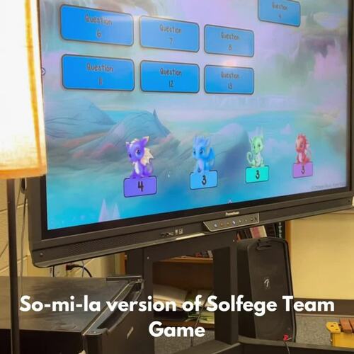 Solfege Team Game to Practice Do, Re, Mi, So & La by Christa's Music Room