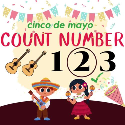 Cinco de Mayo Number 1-20 Count & Match Game Literacy Centers by LittleMons