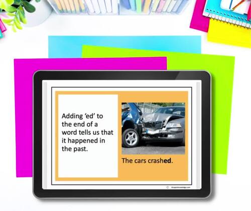 Morphology for First Grade - ED Inflectional Ending - NO PREP Slides!