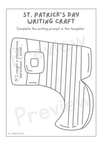 St Patricks Day Writing Crafts | St. Patty's Day Writing Prompt Worksheets