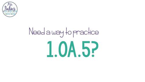 Countng On and Counting Back First Grade Mega Math Practice 1.OA.5