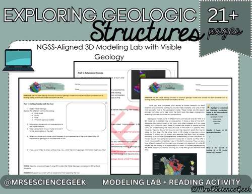 Geologic Modeling with Visible Geology | NGSS Aligned Lab | No Prep ...