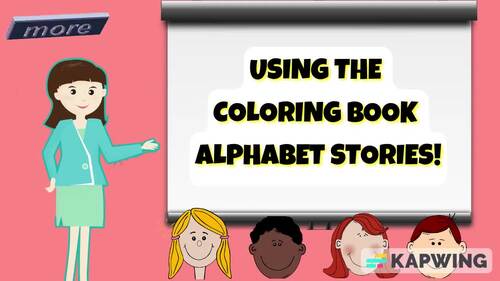 FREE SAMPLE Kindergarten Reading Coloring Pages Alphabet Stories ...