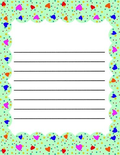 Friendly Letter Template | Valentine's Day Themed Writing Paper by oeenla