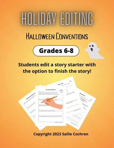 Holiday Editing/Story Starter: Halloween Conventions Editing & Writing ...