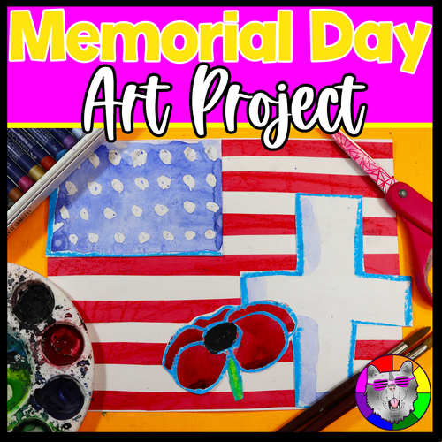 Memorial Day Art Lesson, Veterans Day Art Project for Elementary ...