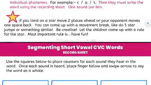 Printable Phoneme Segmentation Games | CVC Segmenting & Blending Activities