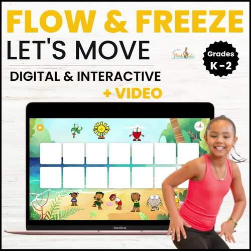 Brain Break with GIFS - Summer Flow and Freeze - Movement Activity - Beat